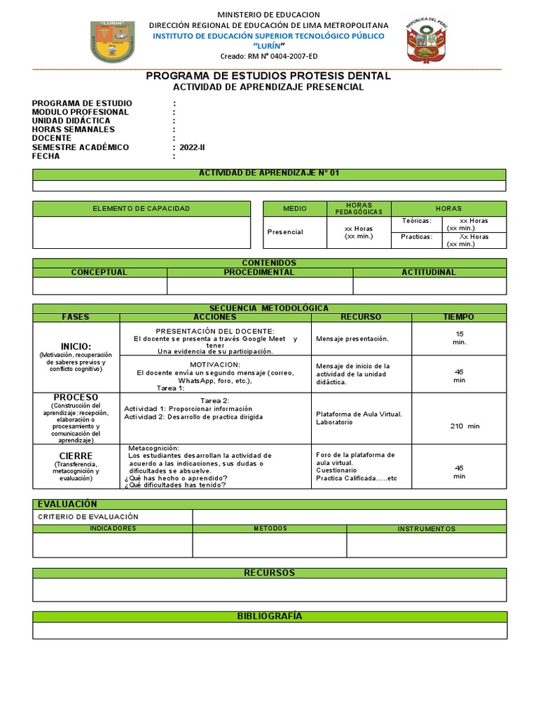 Formato de Ficha de Aprendizaje 2022 | PDF | Evaluación | Aprendizaje