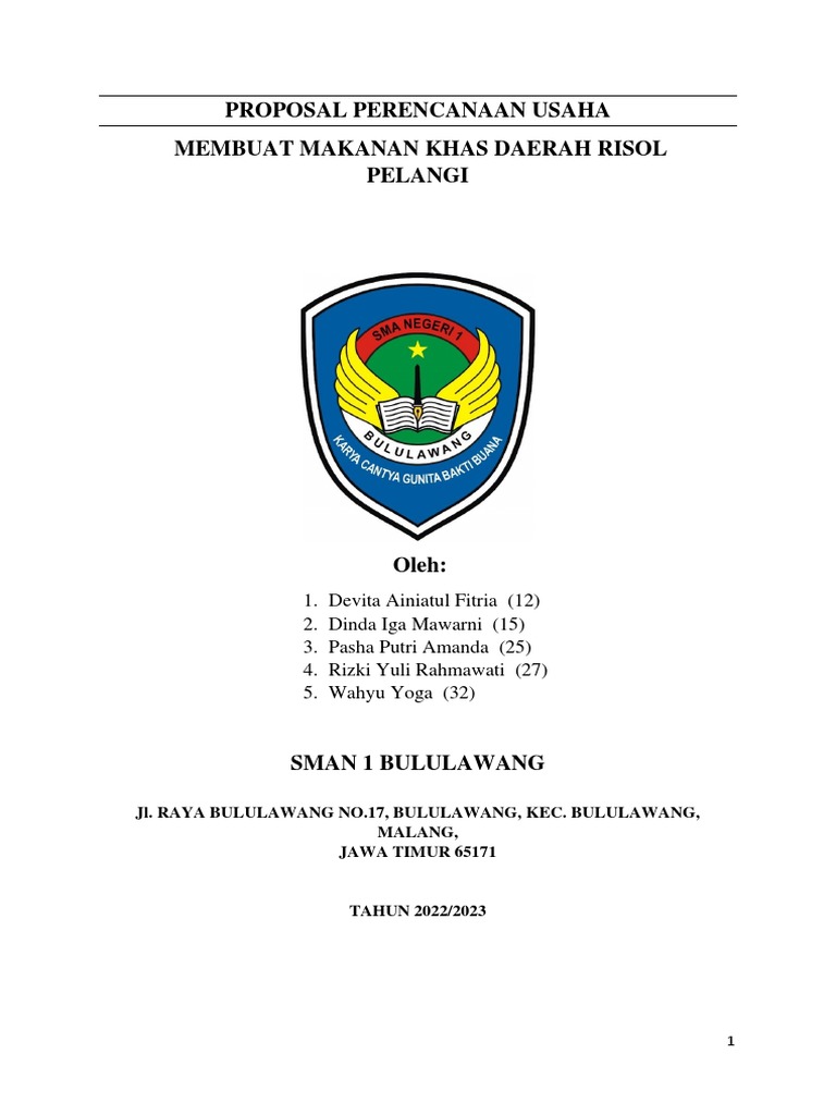 Proposal Kwu Risol 3 | PDF | Memasak, Makanan, & Anggur | Kesehatan ...