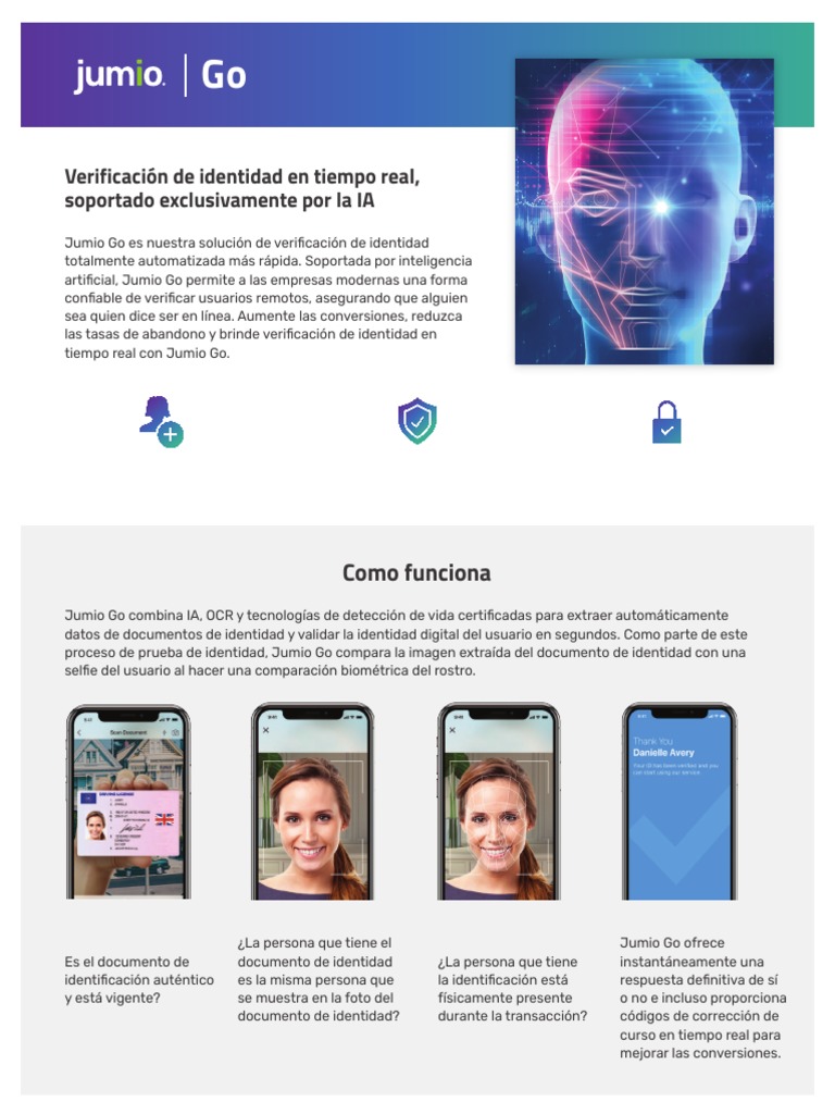 Jumio Go Datasheet Es | PDF | Inteligencia artificial | Inteligencia (IA) y semántica
