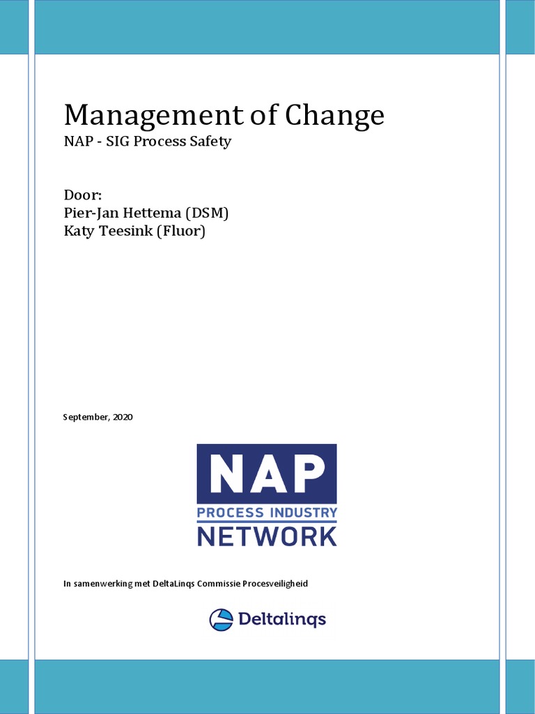 NAP SIG PS - Management of Change Eindrapport Versie 2.0 September 2020 ...