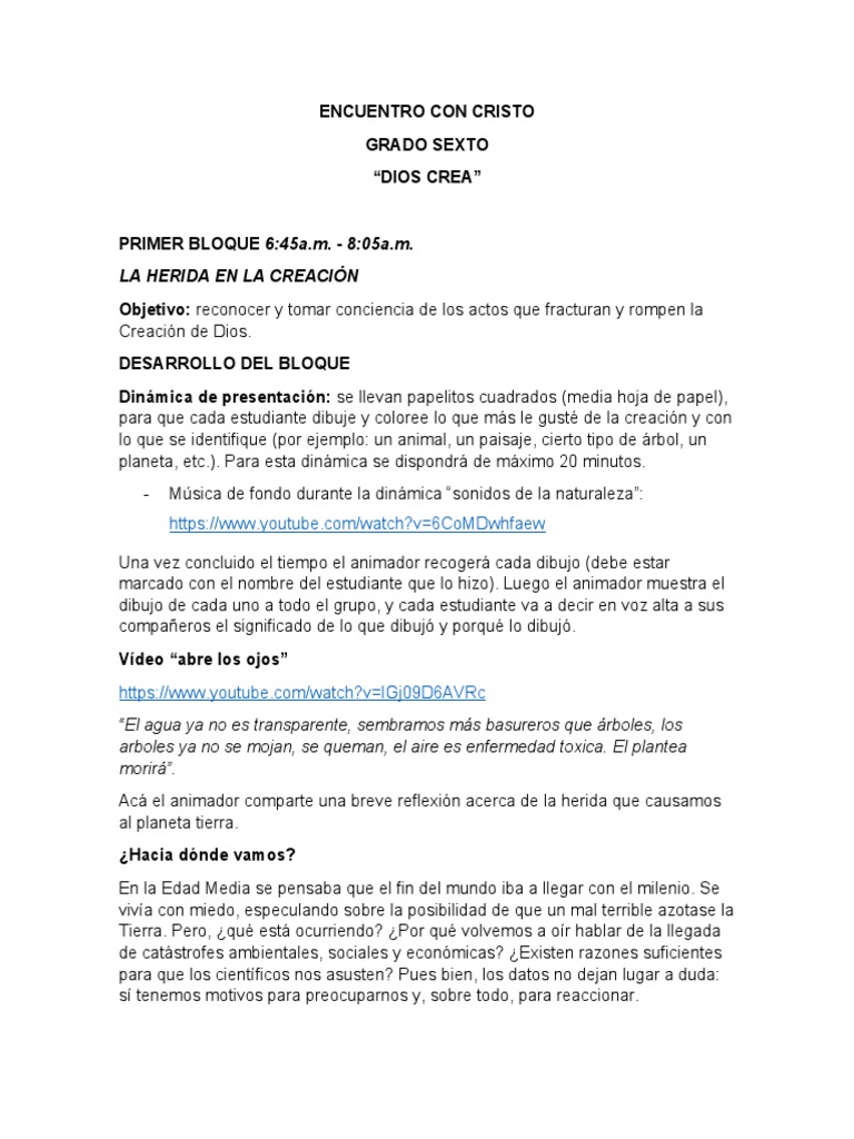 Cuidado de la Creación en Cristo | PDF