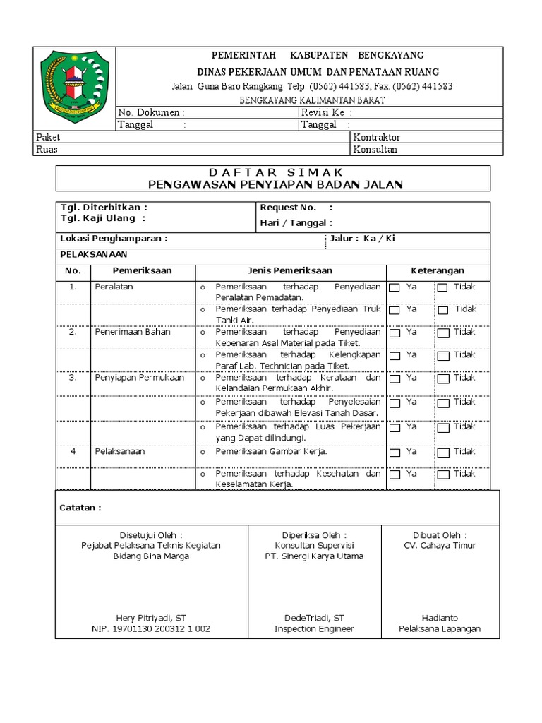 Penyiapan Badan Jalan | PDF
