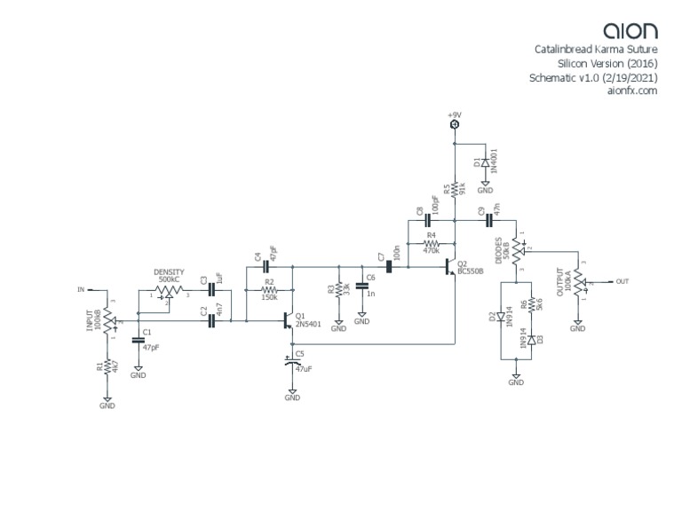 Catalinbread Karma Suture SI - Schematic | PDF | Electrical Circuits ...