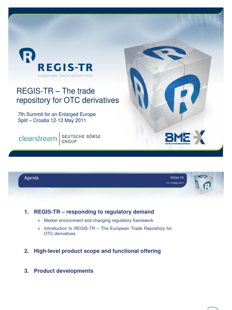 Presentation Regis TR Otc Data | PDF | Derivative (Finance) | Over The ...