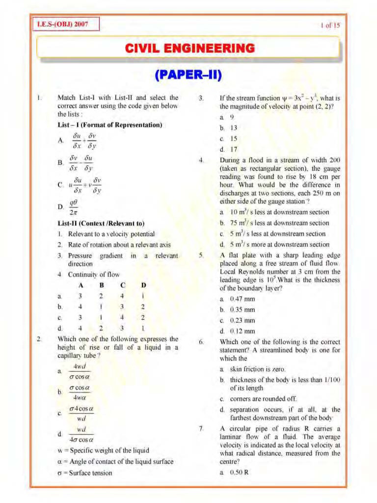 IES-Civil-Engineering-Paper-2-2007 | PDF | Earth Sciences | Physical ...