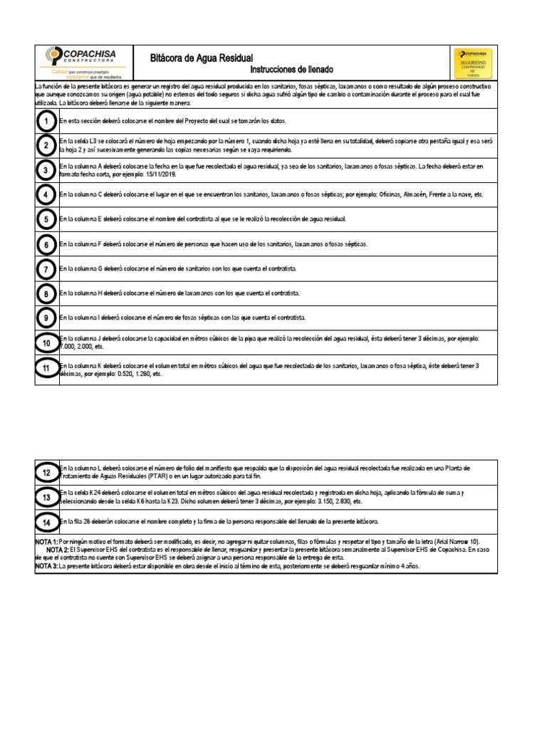 Bitácora_de_Agua_Residual_(Bit.-AR-R01). ABRIL | PDF | Agua | Tanque séptico