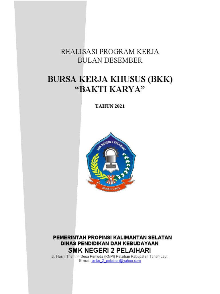 BKK Realisasi Proker Bulan Desember | PDF | Bisnis | Seni