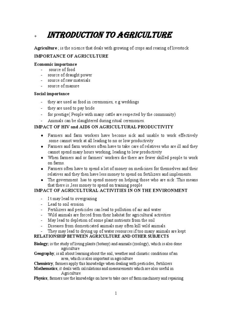 Agric Notes Form 1-3 | PDF | Fertilizer | Crop Rotation