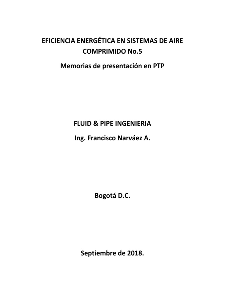 Eficiencia Energetica en Sistemas de Aire Comprimido No.5 | Descargar gratis PDF | Uso eficiente ...