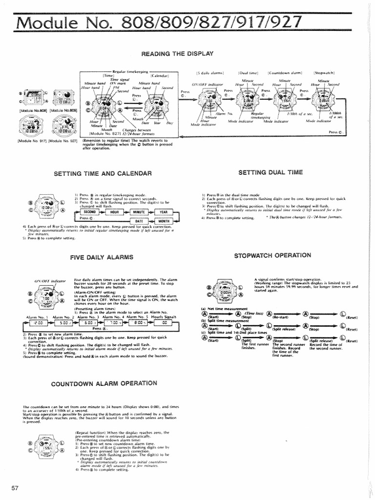 Casio 808 Manual | PDF