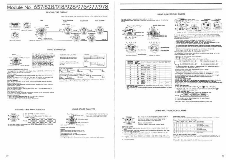 Casio 976 Manual | PDF
