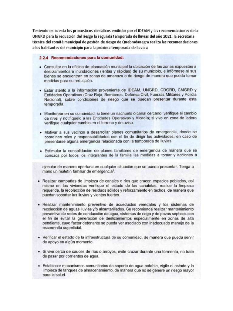 2da Temporada de Lluvias 2021 | PDF