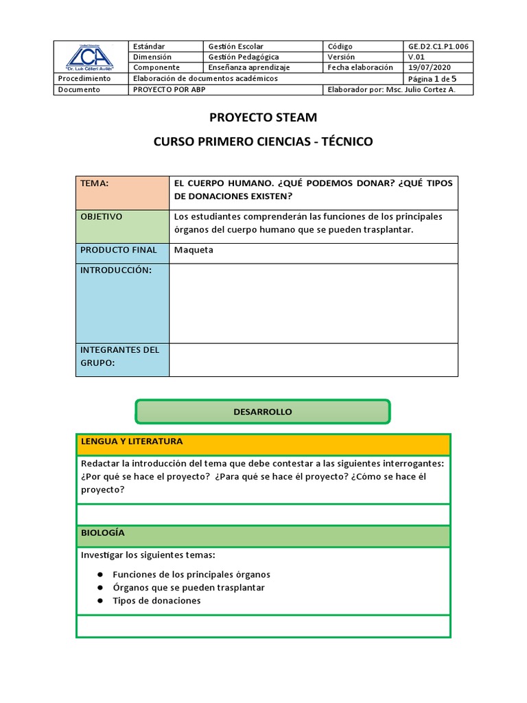 Proyecto Steam | PDF | Aprendizaje
