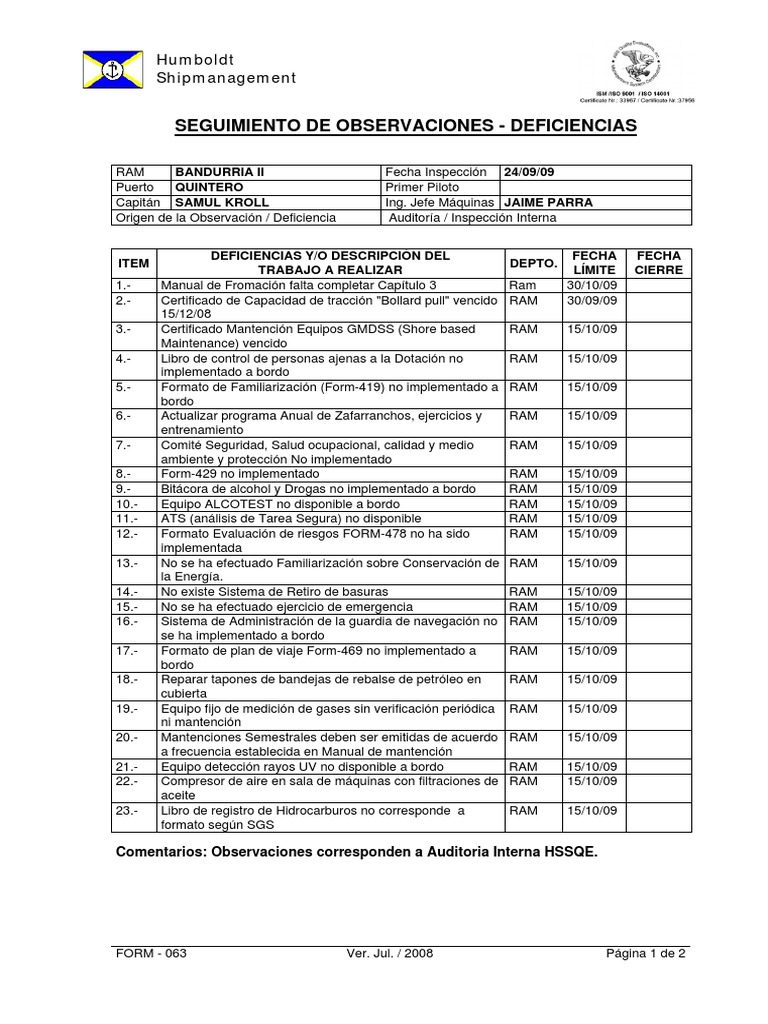 FORM-063 RAM Bandurria II | PDF