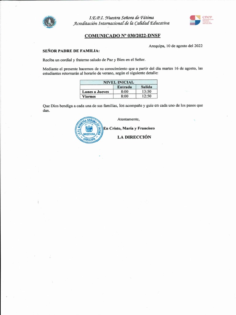 Comunicado Inicial #030-2022 | PDF