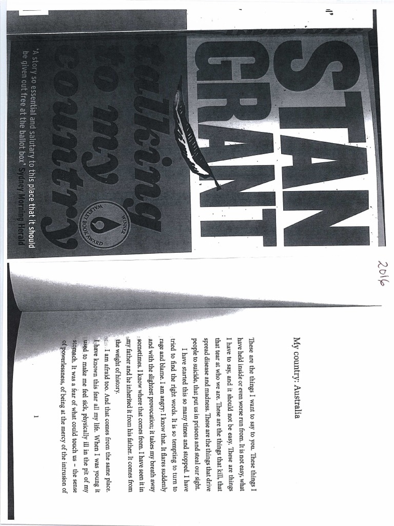Stan Grant Talking To My Country Extract 2016 | PDF