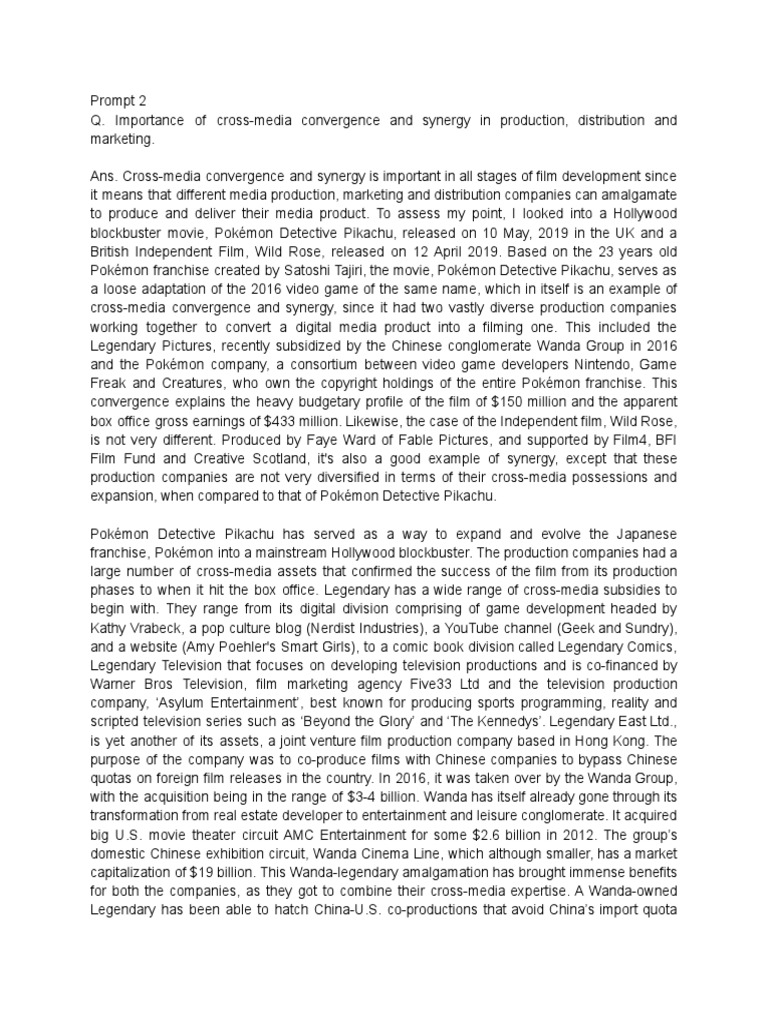 Media Studies Sample Answer | PDF | Pokémon