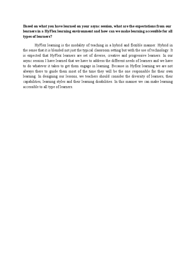 Based On What You Have Learned On Your Async Session 4 | PDF