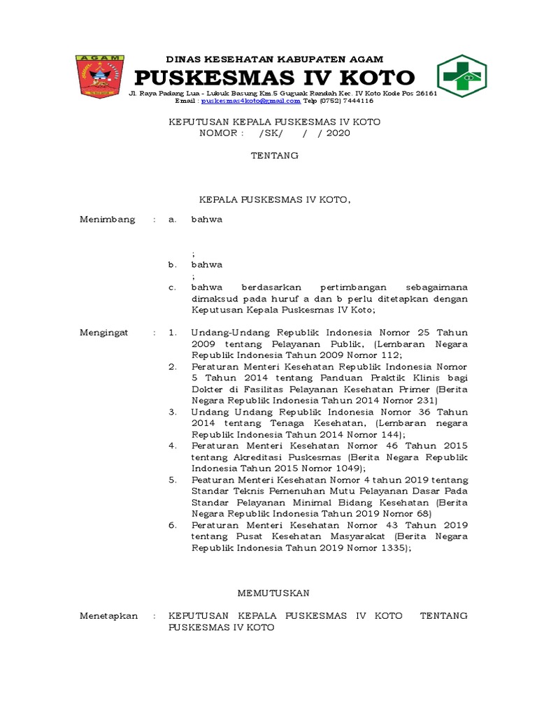 Format SK SOP KAK | PDF