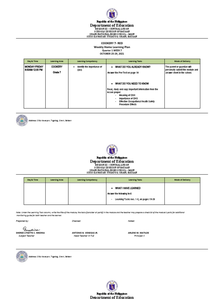Lynette - WHLP - October 25-29, 2021 - Q1 - Week 7 | PDF | Cognitive Science | Cognition