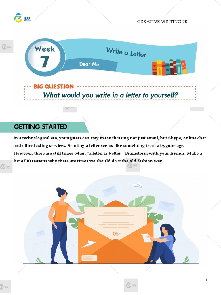 Week 7 - Creative Writing Level 2B (E4-5) | PDF | Grammatical Number ...