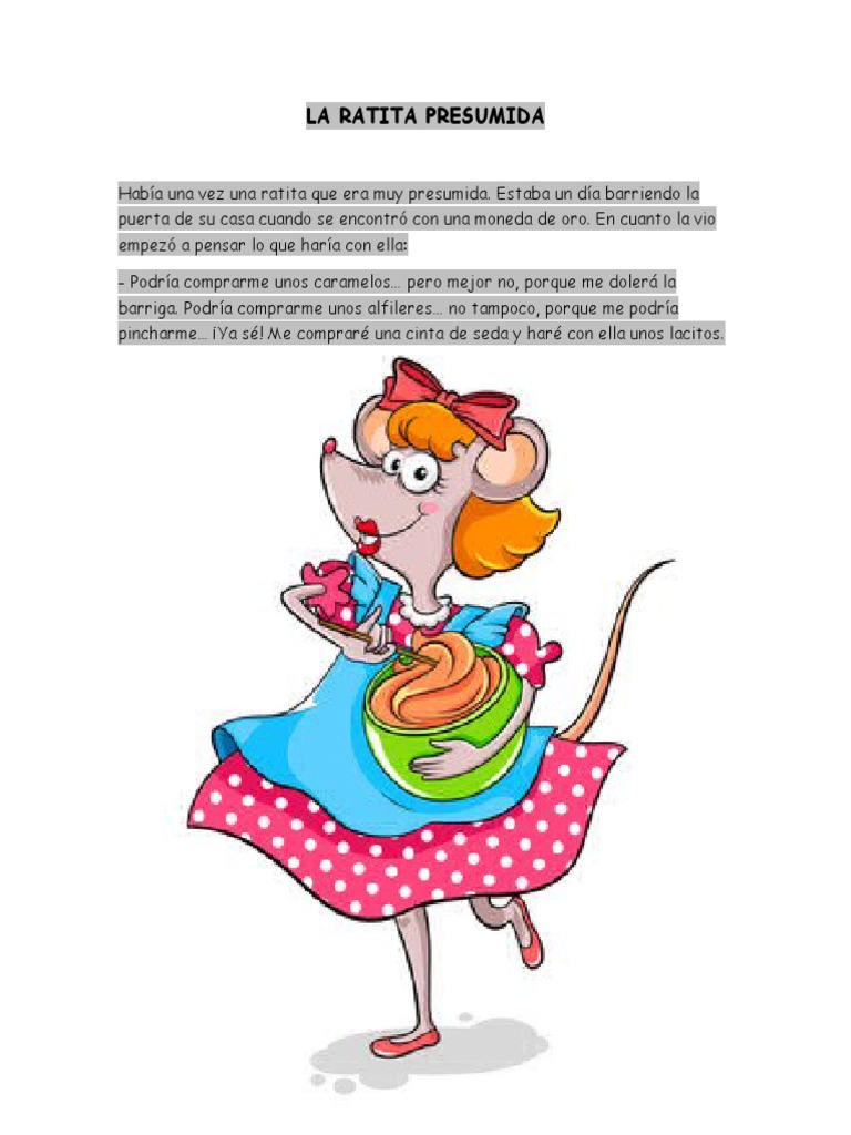 cuento LA RATITA PRESUMIDA | PDF