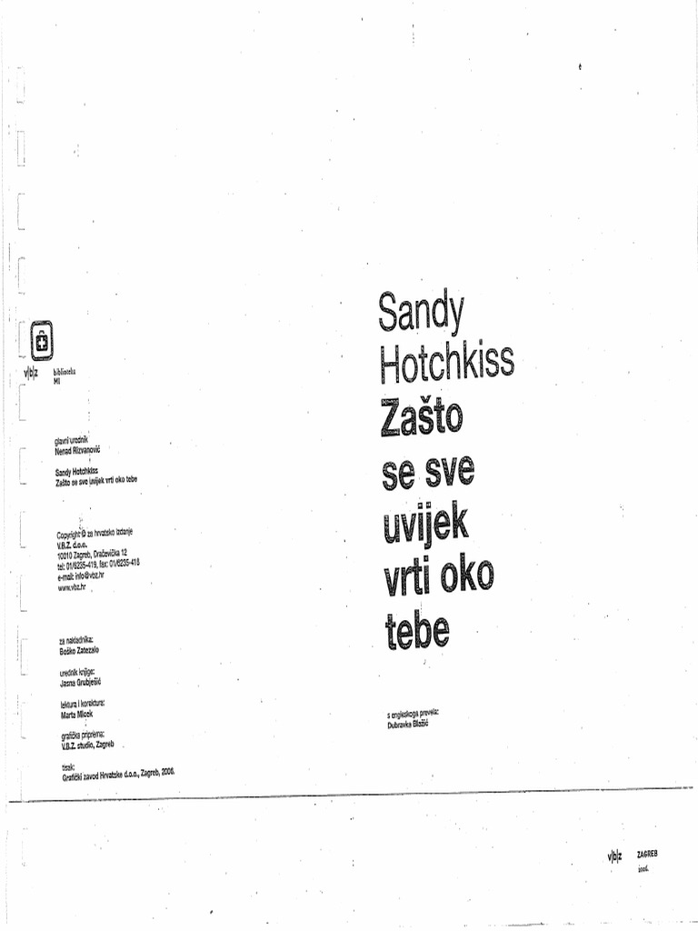 Zasto Se Sve Vrti Oko Tebe | PDF