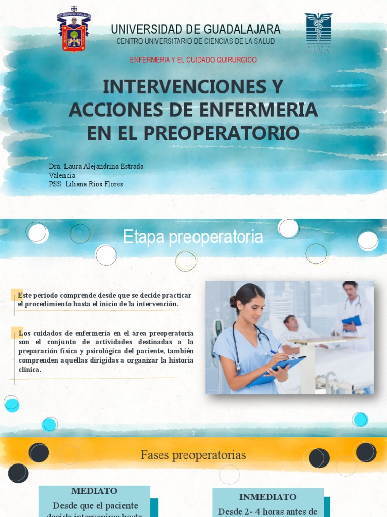Etapa Preoperatoria | PDF | Medicamentos con receta | Enfermería