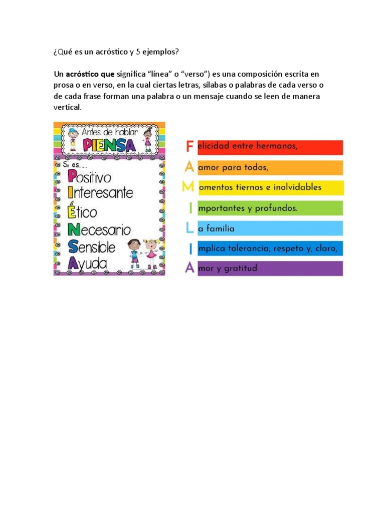 ACRÓSTICO | PDF