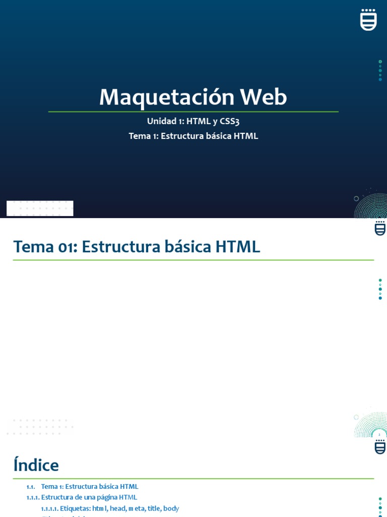 PPT 2022 00 U01 T01 Maquetación Web (4930) | PDF | HTML | Hipervínculo