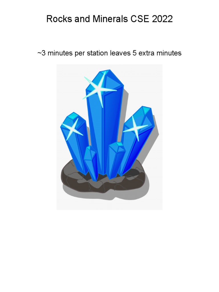 Rocks and Minerals Test | PDF | Minerals | Rock (Geology)
