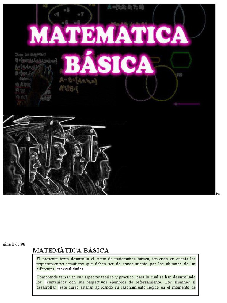Libro Matematica Basica | PDF | Sistema de ecuaciones lineales | Conjunto (Matemáticas)