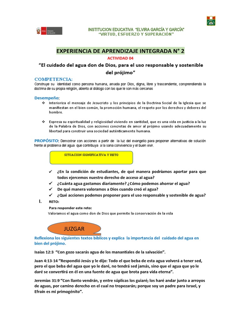 Sesion1° - 04 - El Agua | PDF | Agua | Dios