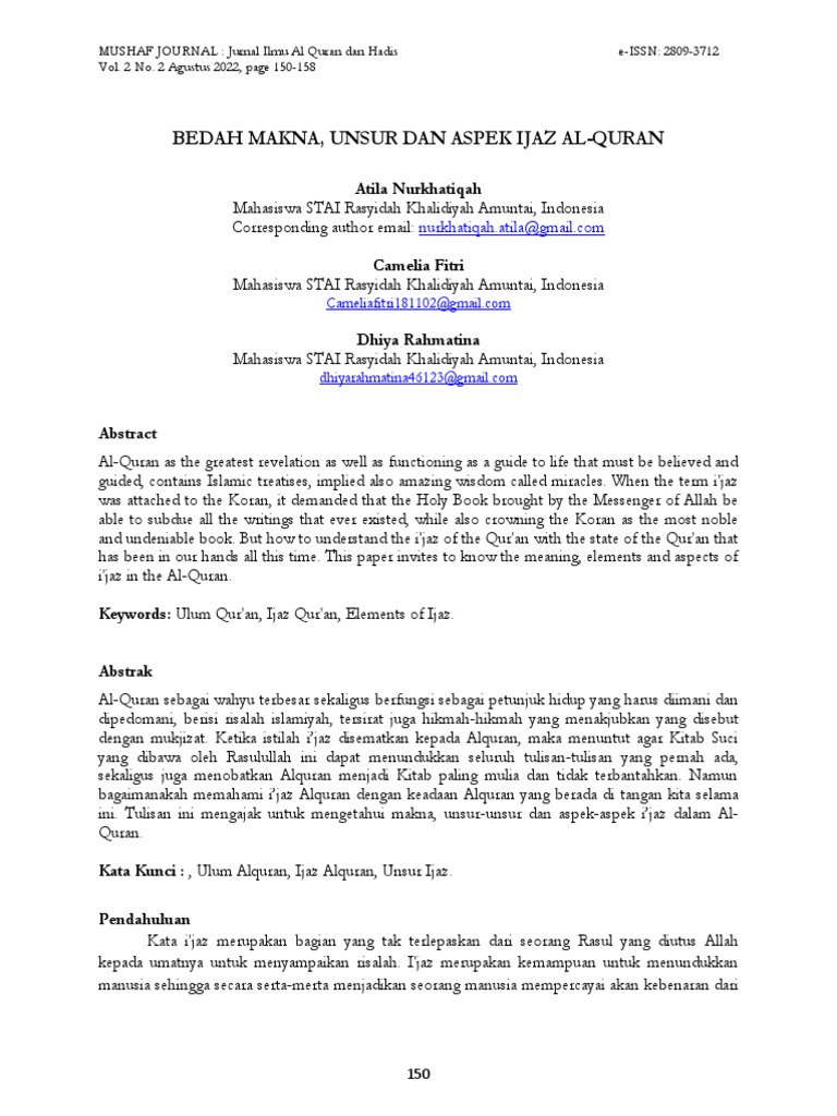 10+Bedah+Makna,+Unsur+Dan+Aspek+Ijaz+Al Qur'An | PDF | Ilmu Sosial | Filsafat