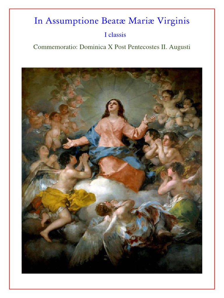 1.primeras Vísperas y Completas Asunción de La Virgen | PDF | Adoración Cristiana Y Liturgia