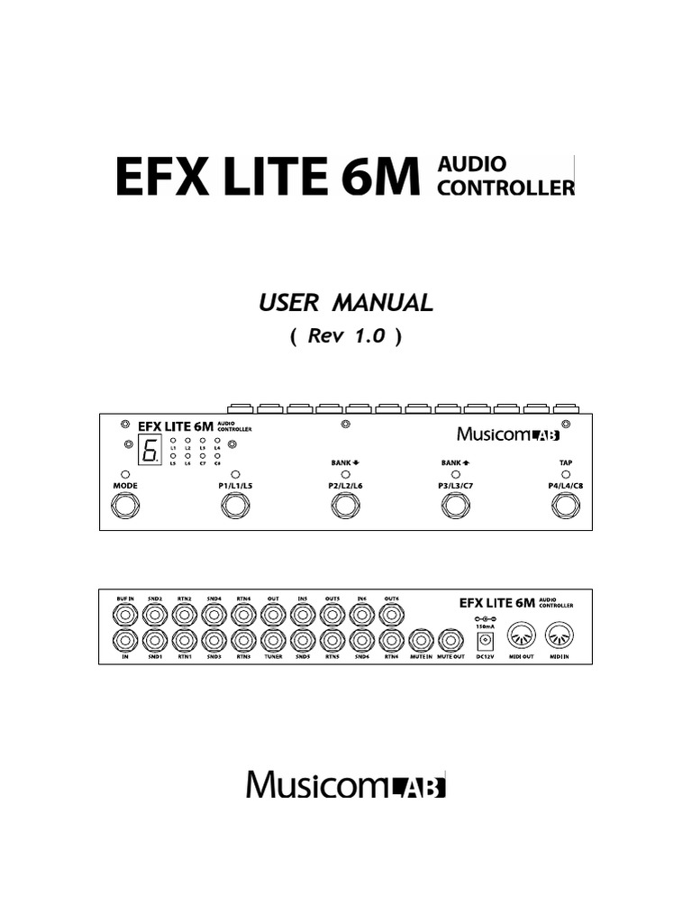 Musicomlab Lite 6M Manual - Rev10e - 1 | PDF | Switch | Relay