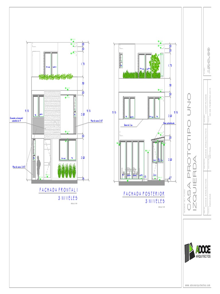 Ai-Prot 1 Arq. I. (301214) - Alzados F-P (3N) | PDF