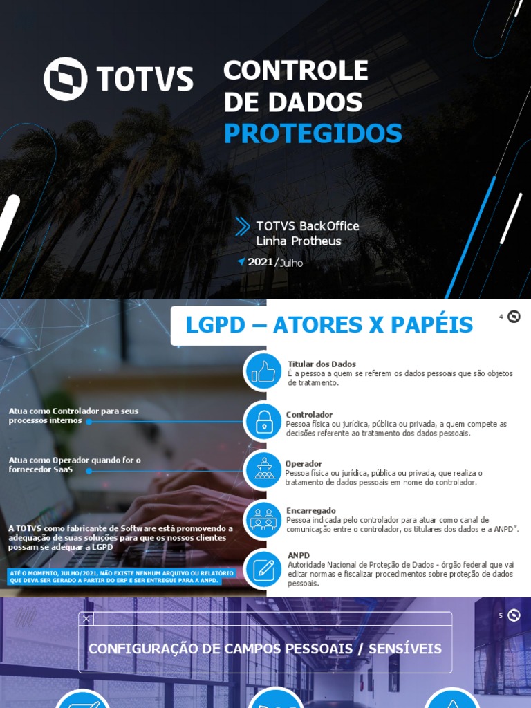 Totvs - LGPD - Backoffice - VF | PDF | Programas | Informática