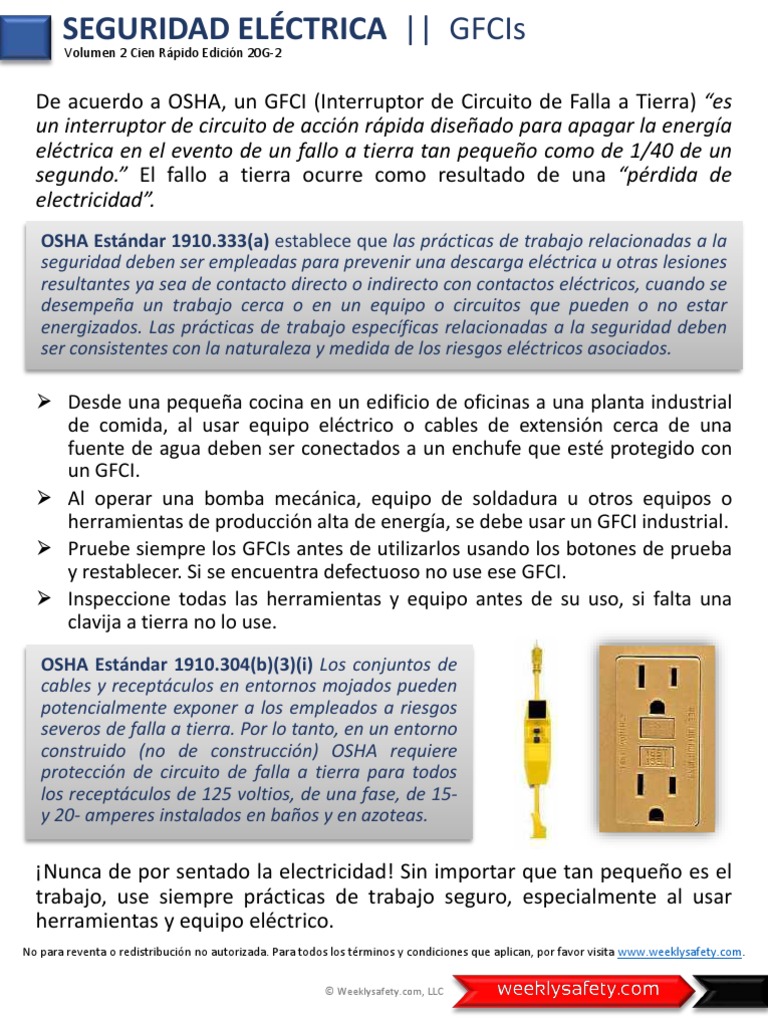 Seguridad Eléctrica: Uso de GFCIs | PDF | Tecnología