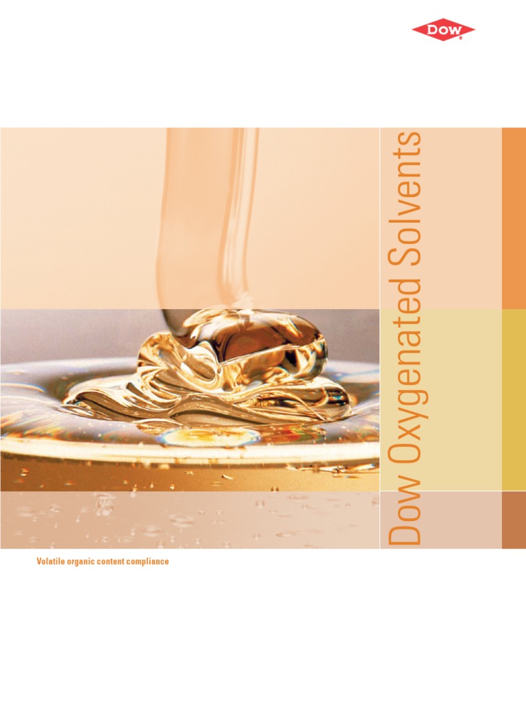 Dow Oxygenated Solvents Chart | PDF | Volatile Organic Compound | Solvent