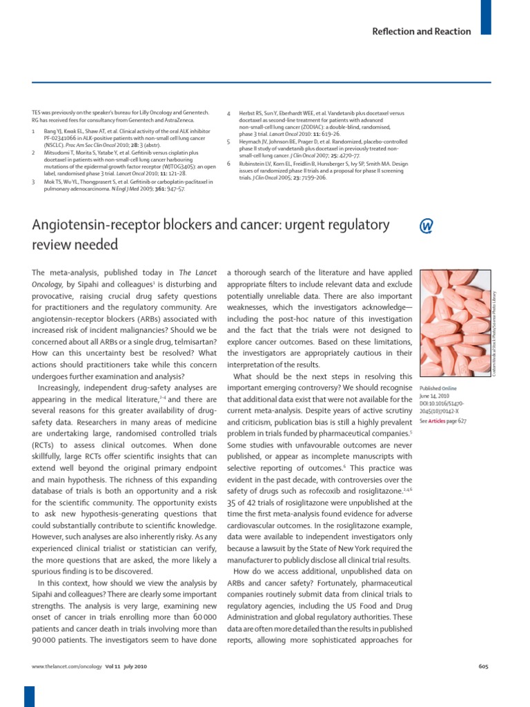 ARA II y Cancer Editorial | PDF | Clinical Trial | Pharmaceutical Drug