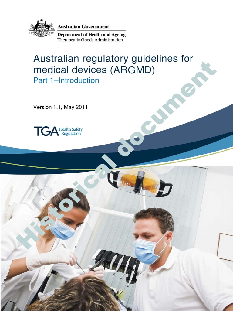 Australia MDR (ARGMD) - TGA - Part 1 (Intro) | PDF | Medical Device ...