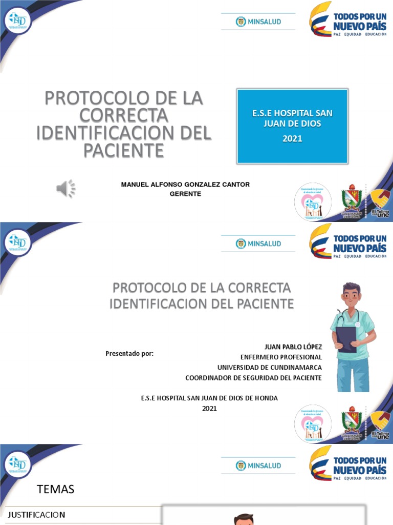 Protocolo de Identificacion Del Paciente | PDF | Hospital | Seguridad del paciente