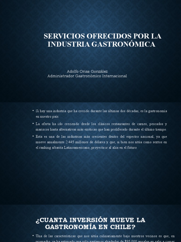 Presentación Catedra 2 | PDF | Gastronomía | Alimentos