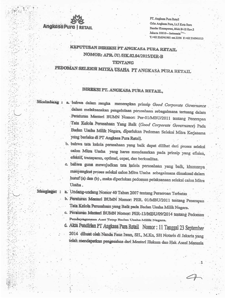 Sop Mitra Usaha | PDF