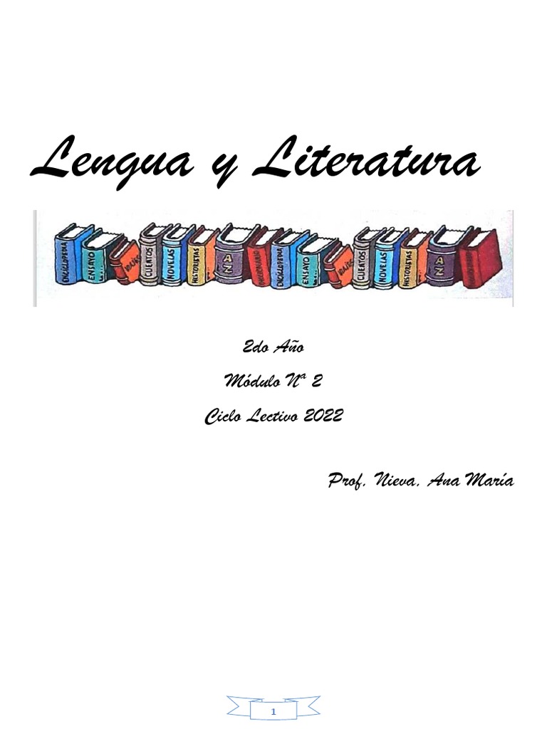 Actividades de Lengua y Literatura 2° Año | PDF