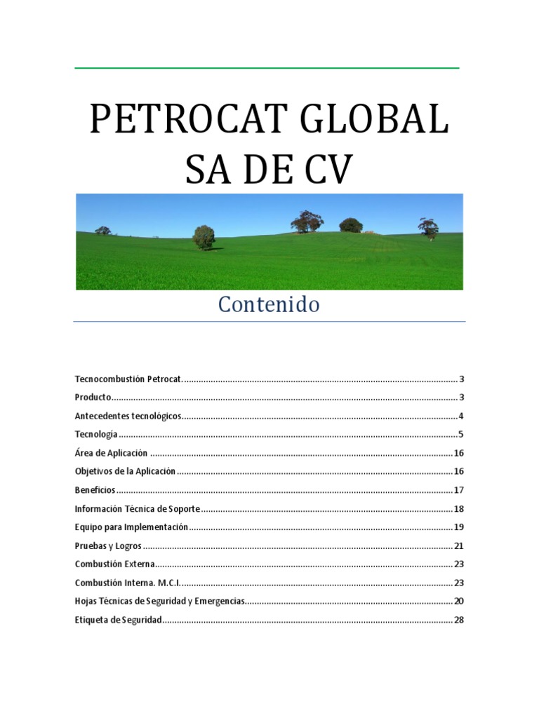 Gasolina Catalizada y Tecnología Petrocat | PDF | Combustión | Combustibles