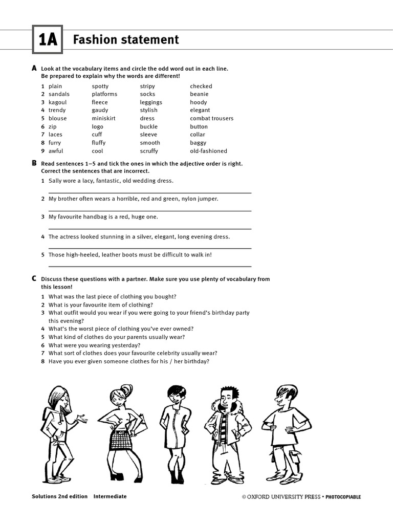 Fashion Statement: Solutions 2nd Edition Intermediate | Download Free ...