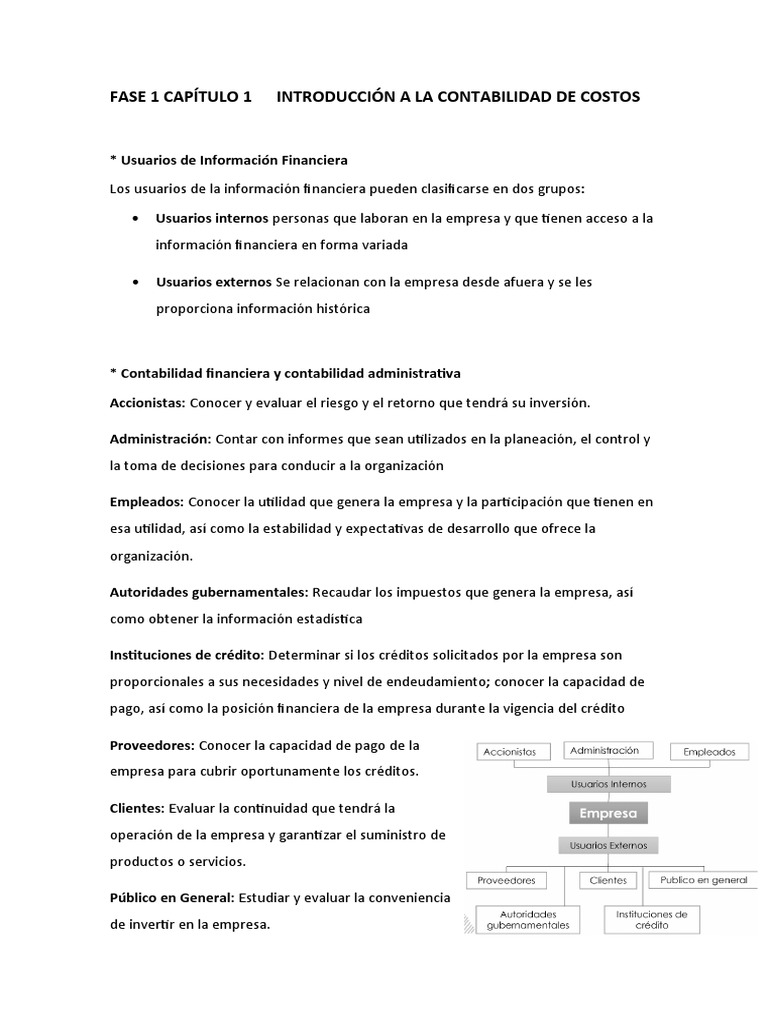 Introducción a los conceptos básicos de la contabilidad de costos | PDF | Contabilidad de costos ...