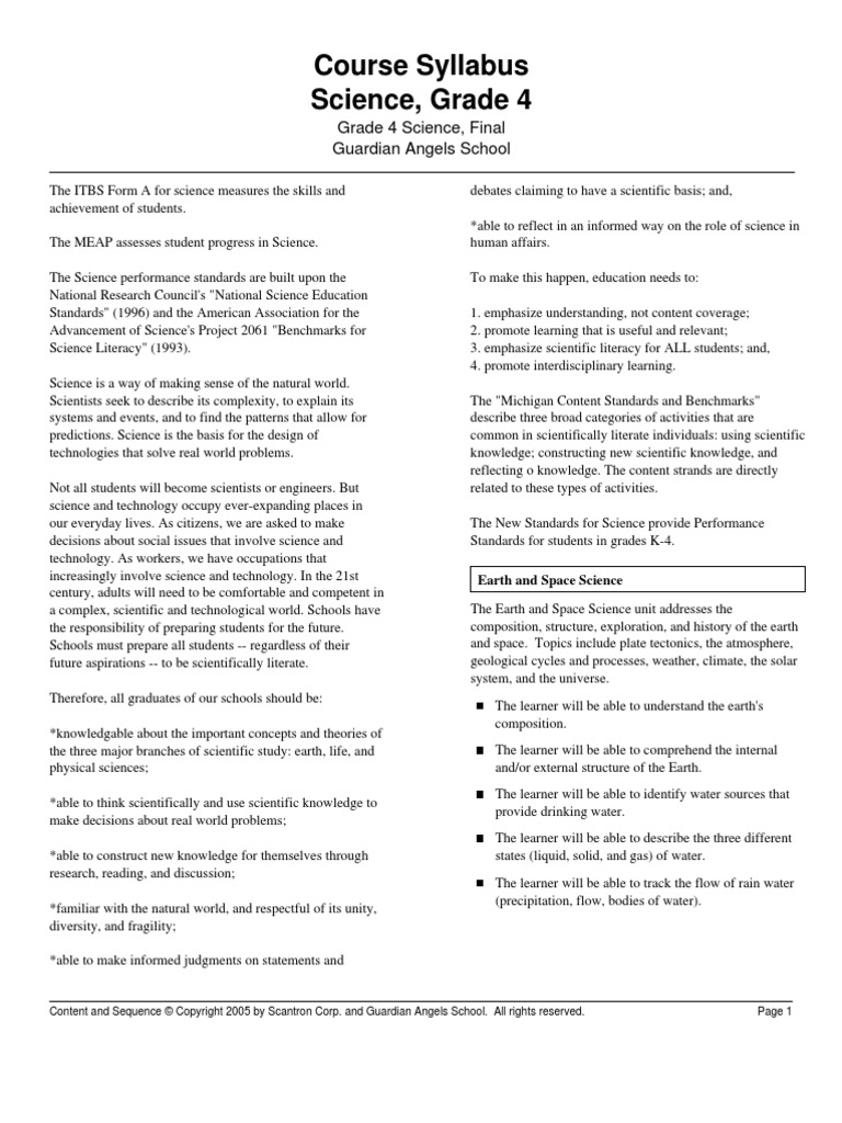 Science Grade 4 | PDF | Science | Life